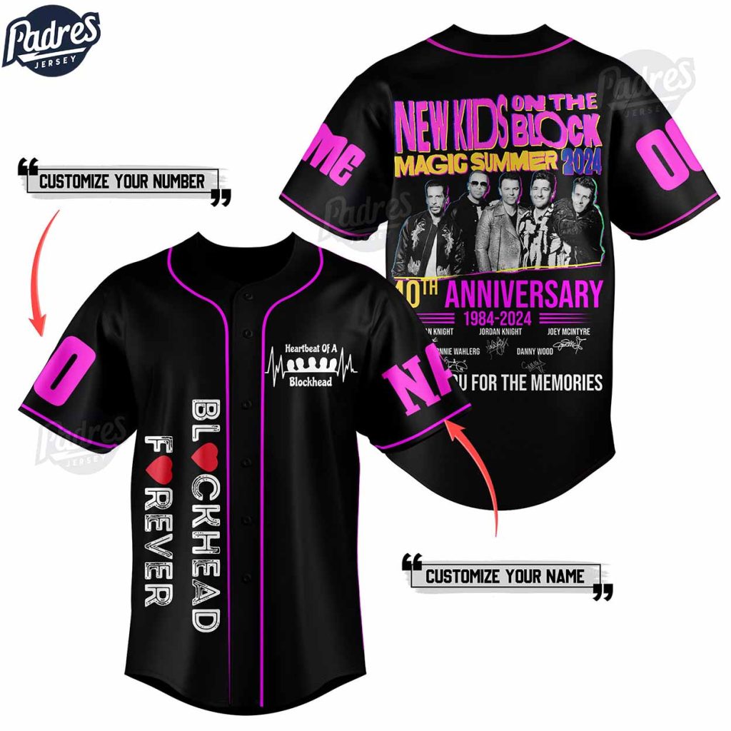 Having A Magic Summer With New Kids On The Block Custom Baseball Jersey - Padres Jersey Oasis ...