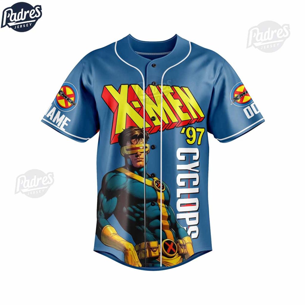 Custom Cyclops X-men 97 Baseball Jersey Style - Padres Jersey Oasis ...