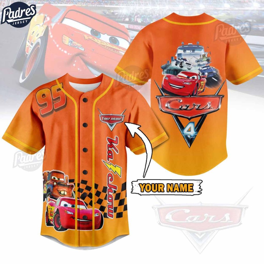 Custom Lightning Mcqueen Baseball Jersey Style - Padres Jersey Oasis ...