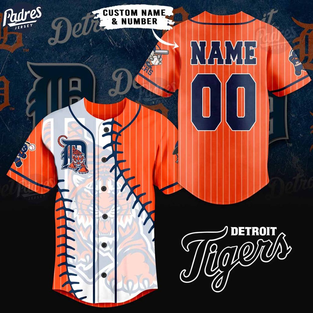Custom MLB Detroit Tiger Baseball Jersey Style - Padres Jersey Oasis ...