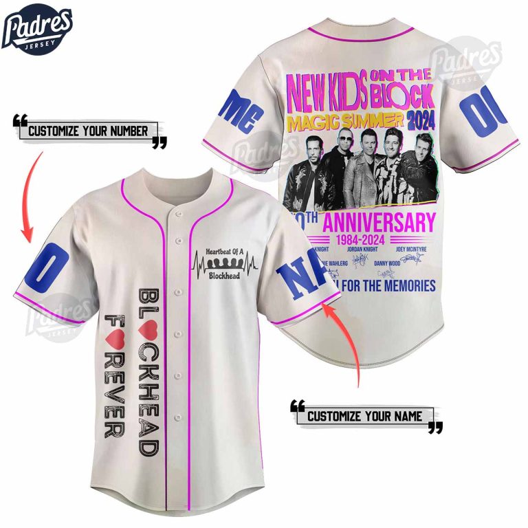 Having A Magic Summer With New Kids On The Block Custom Baseball Jersey - Padres Jersey Oasis ...