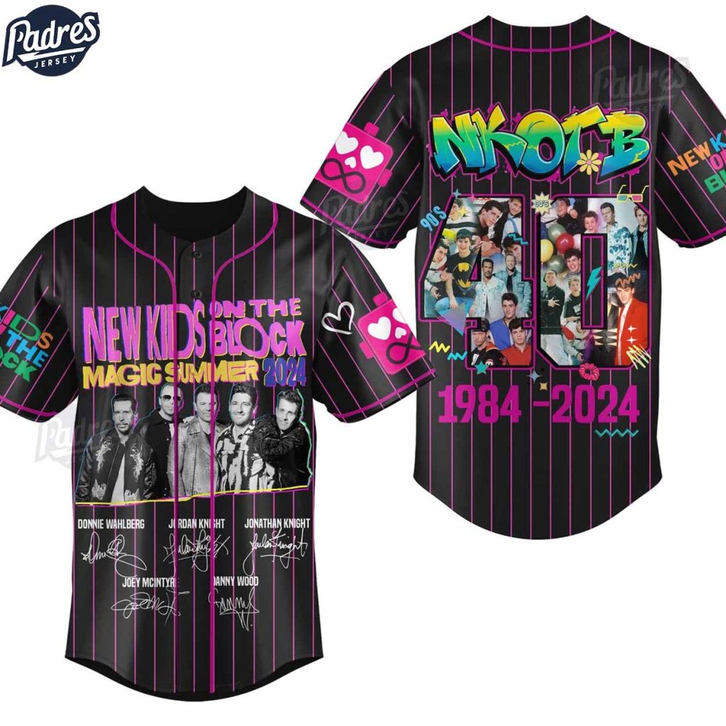 Having A Magic Summer With New Kids On The Block Custom Baseball Jersey - Padres Jersey Oasis ...