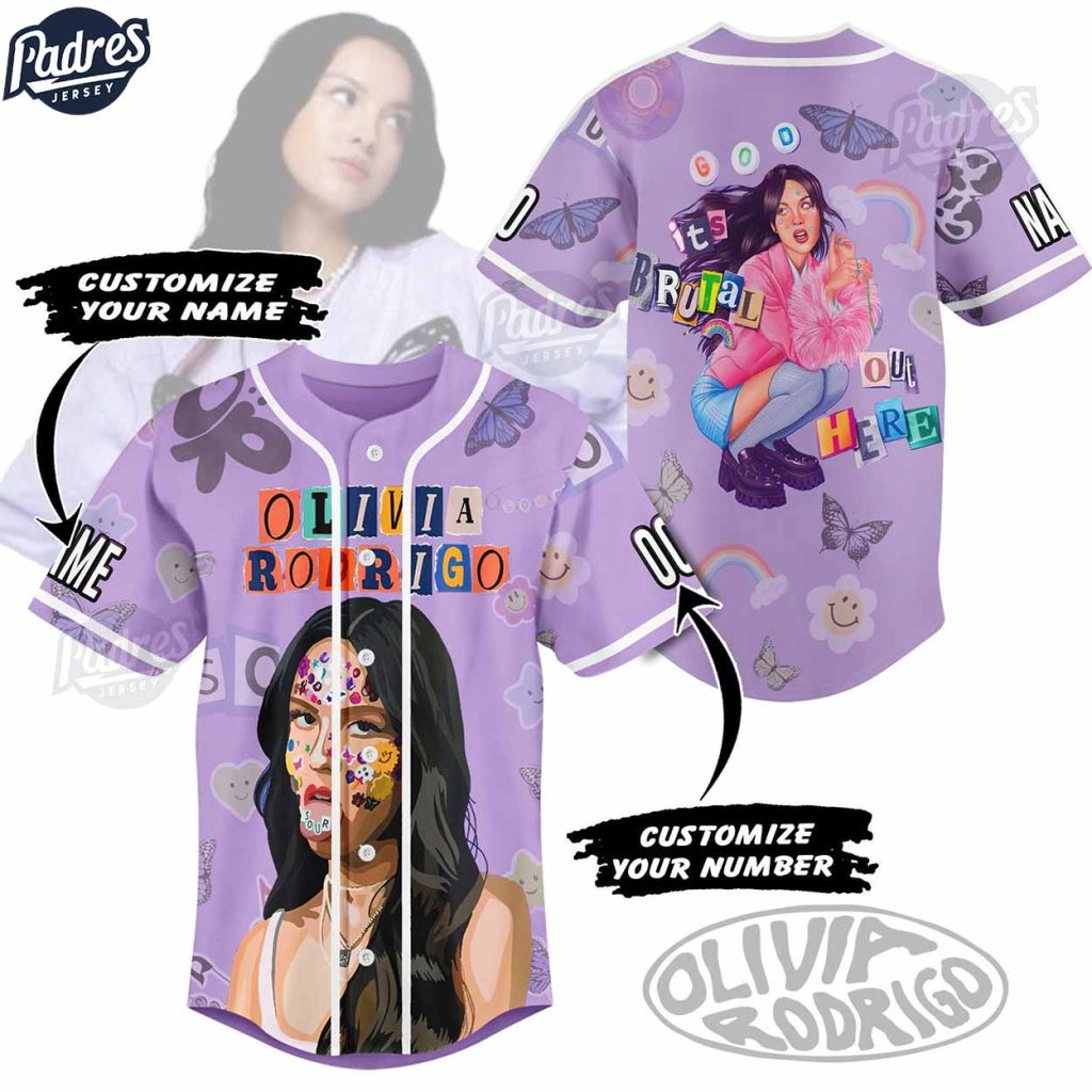 Olivia Rodrigo It's Brutal Out Here Custom Baseball Jersey Style ...
