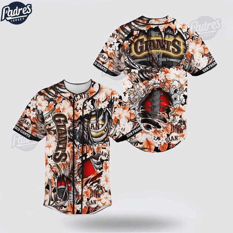 San Francisco Giants Skeleton Custom Baseball Jersey Style - Padres ...
