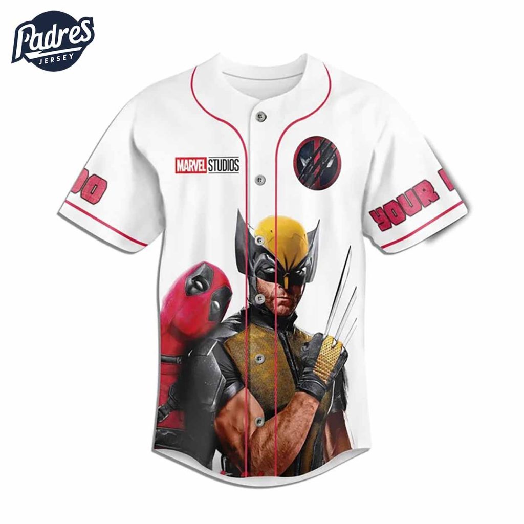 Marvel Studios Deadpool & Wolverine White Baseball Jersey - Padres ...