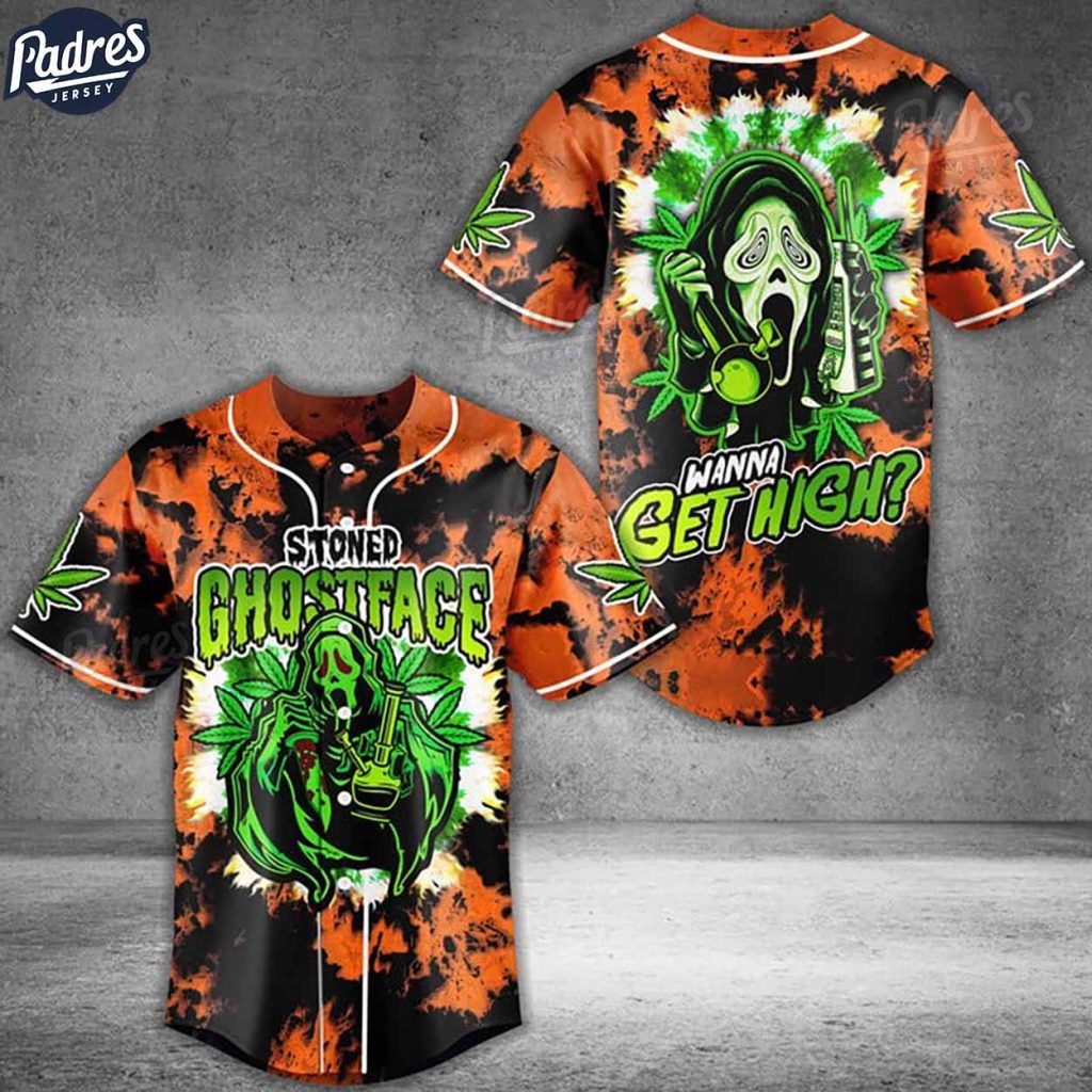 Friday the 420th High On Hellaweed Baseball Jersey - Padres Jersey ...