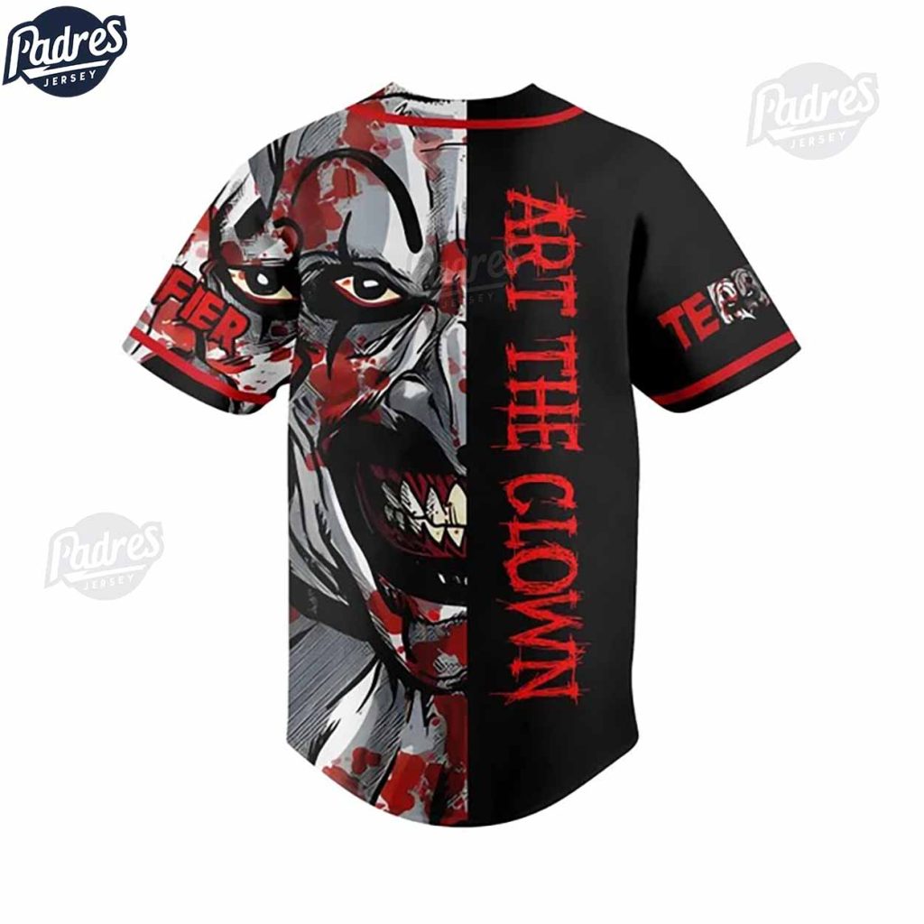 Terrifier Art The Clown Baseball Jersey For Adults - Padres Jersey ...