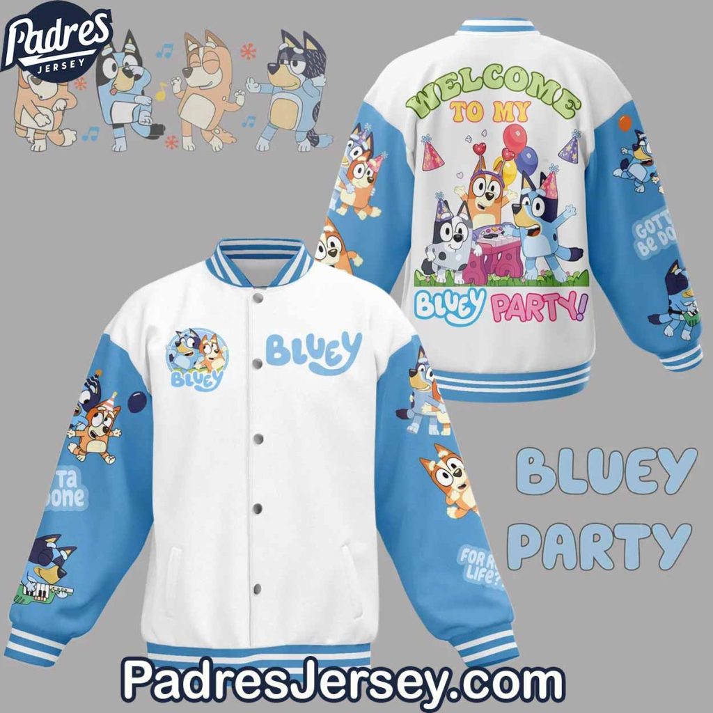 Bluey Party Baseball Jacket Outfit - Padres Jersey Oasis: Elevate Your ...