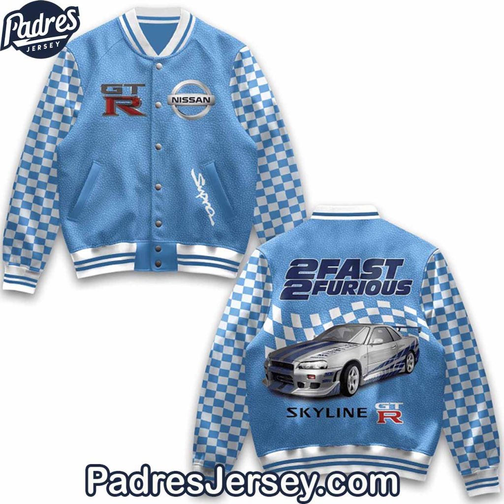 Nissan Skyline GT-R Baseball Jacket - Padres Jersey Oasis: Elevate Your Baseball Style Game