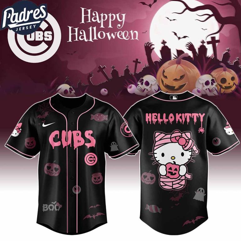 Chicago Cubs MLB x Hello Kitty Cosplay Halloween Baseball Jersey ...