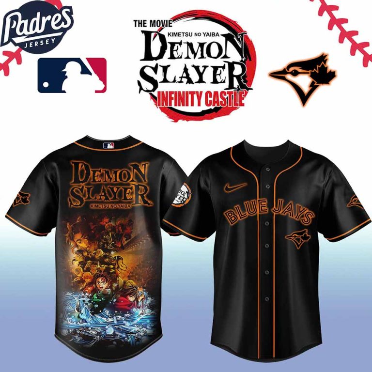 Toronto Blue Jays MLB x Demon Slayer Custom Baseball Jersey 2025 ...