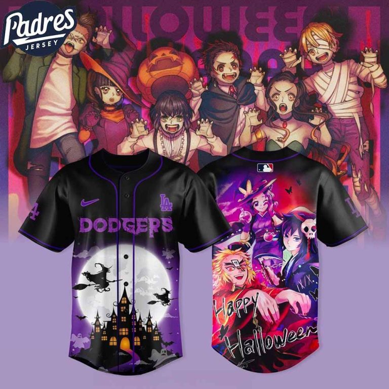 Los Angeles Dodgers Halloween Demon Slayer 2025 Jersey Dodgers Merch ...